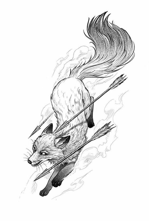 Tetování Liška: Význam & Náčrtky - VeAn Czech