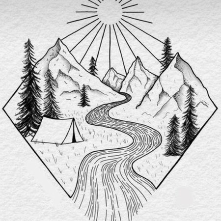 Tetování hory: Význam & Náčrtky - VeAn Czech