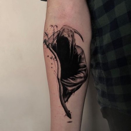 Tetovací skica Smrt s kosou - VeAn Czech