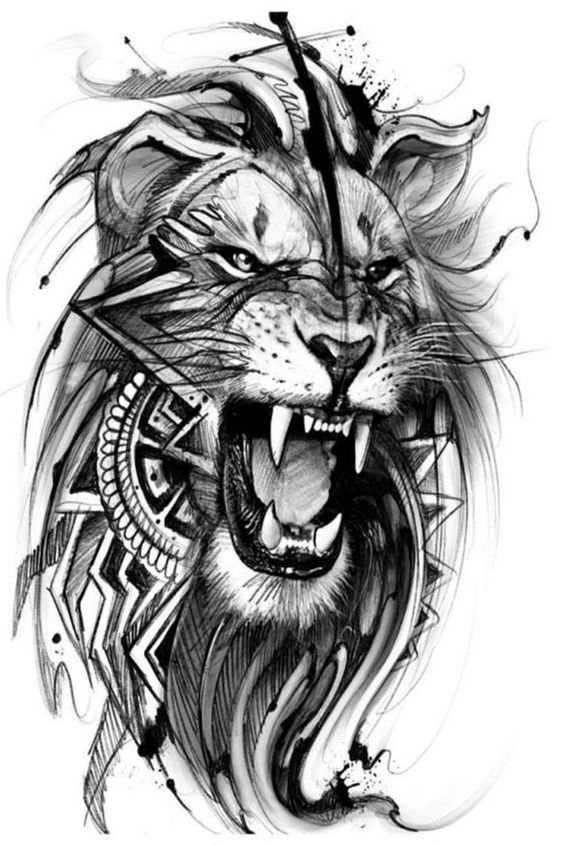 Tetování lev - VeAn Czech