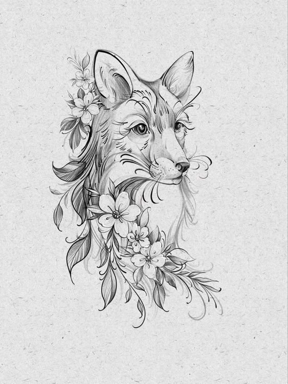 Tetování Liška: Význam & Náčrtky - VeAn Czech