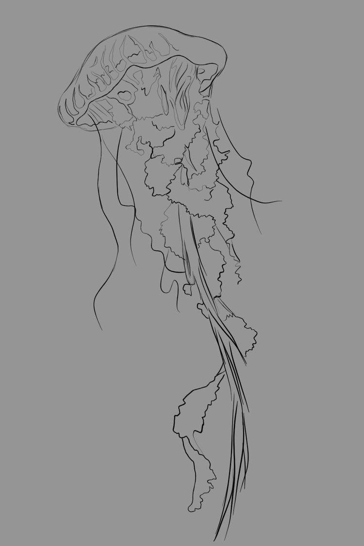 Tetování medúza - VeAn Czech