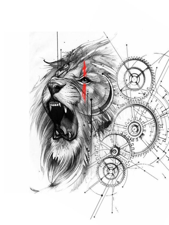 Tetování lev - VeAn Czech